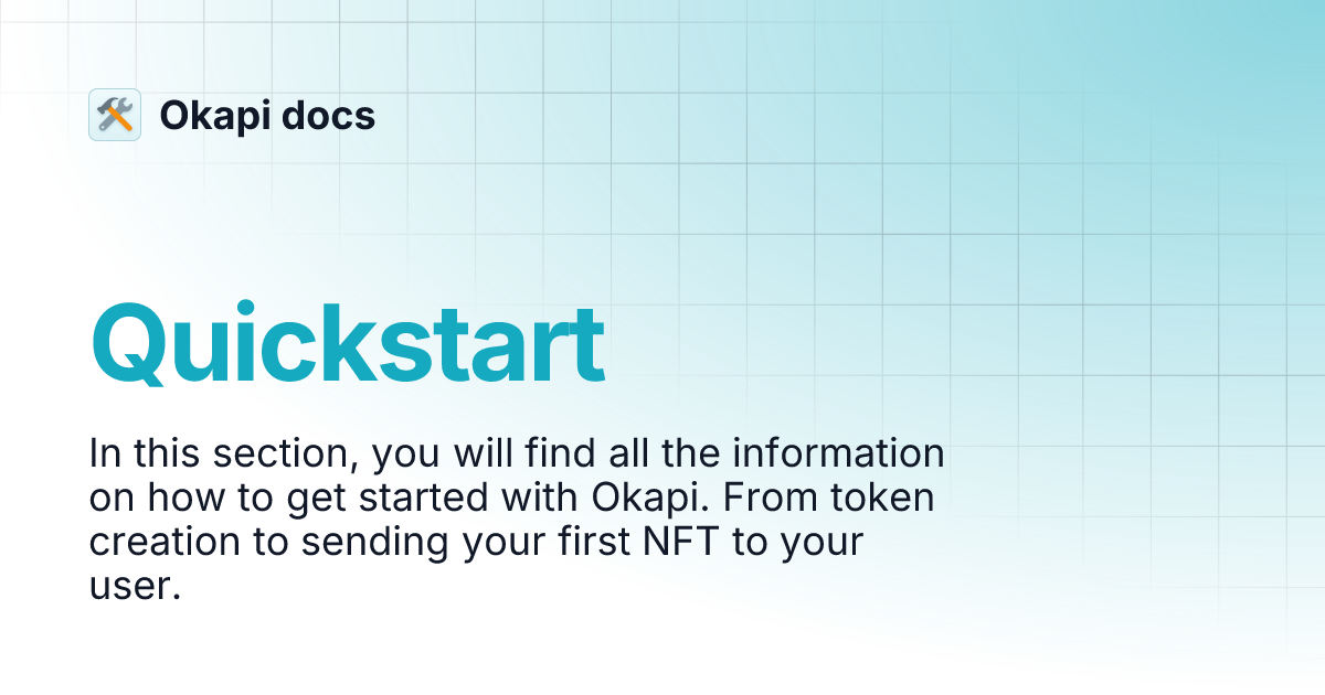 Quickstart | Okapi docs